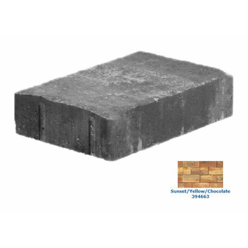 Tri Circle Pavers 6X9.394663 6"x9" 60mm Sunset Yellow Chocolate Paver