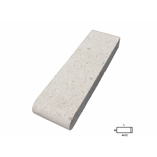 Artistic Pavers CSLI412 4x12 1-sided Ivory Bullnose Shellock Coping