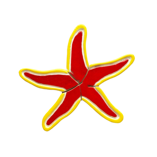 Custom Mosaics RS38-7 Red Starfish 7"x7"