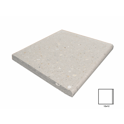 Artistic Pavers 1SBCSLI12 12x12 1-sided Ivory Bullnose Shellock Coping