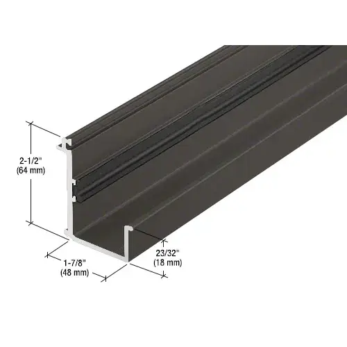 CRL-U.S. Aluminum BW47722 Perimeter Pressure Bar- Punched, 24'-2", Dark ...