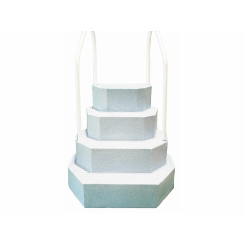 Merlin 40001 Granite 2-handrail King Above Ground Pool Steps Lg Wht Buy Now