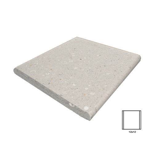 Artistic Pavers 2SBCSLI12 12x12 2-sided Ivory Bullnose Shellock Coping