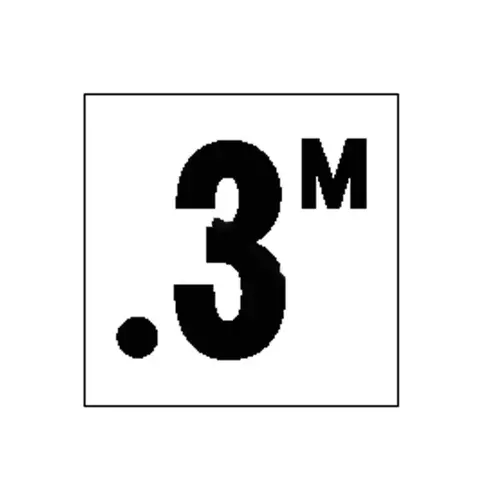 Custom Mosaics DM42-501 4in Non-skid Metric .3 M Depth Marker White Buy Now