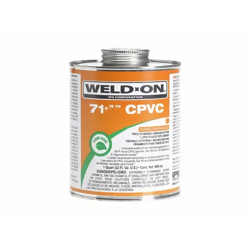 Weld-On 10135 714 Orange Cpvc Solvent Cement 1 Pt Buy Now