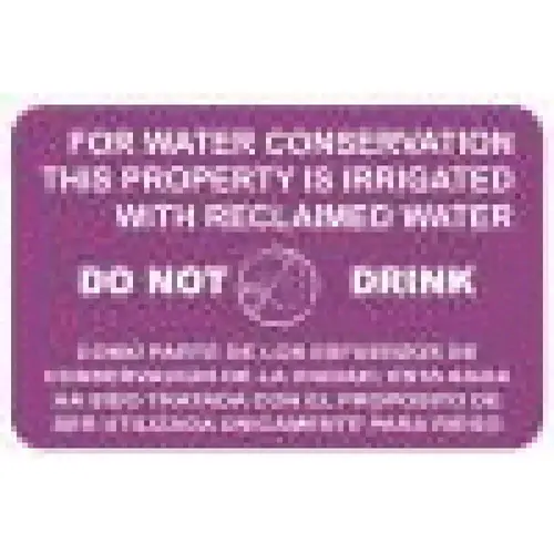 IPS Corporation 511223 Sign Warning Reclaimed Water Buy Now