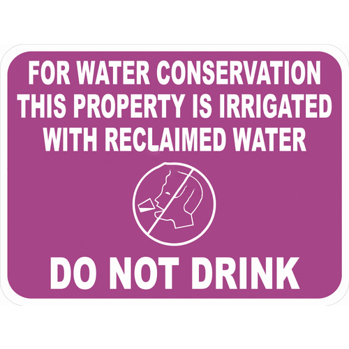 Christy's ID-SIGN-35 Id-sign 3.5 Christy's Reclaimed Water Sign