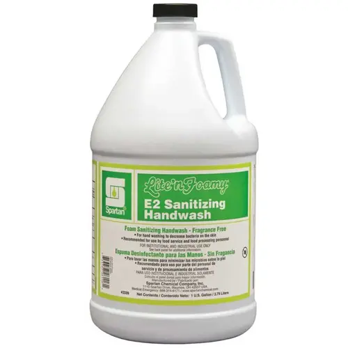 Spartan 333904 Lite'n Foamy E2 1 Gallon Sanitizing Hand Soap Clear ...