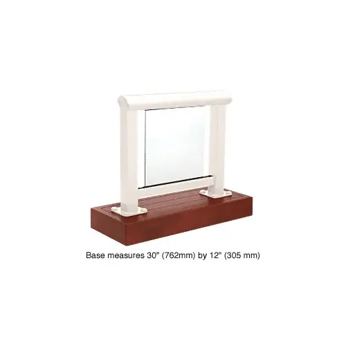 CRL ARS35SW Sky White 350 Series Aluminum Glass Railing System Small ...