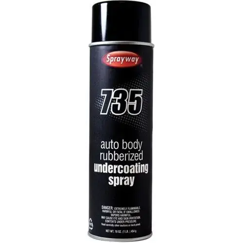 Sprayway 735 SW735 Rubberized Undercoating Spray, 20 oz Can, Black ...