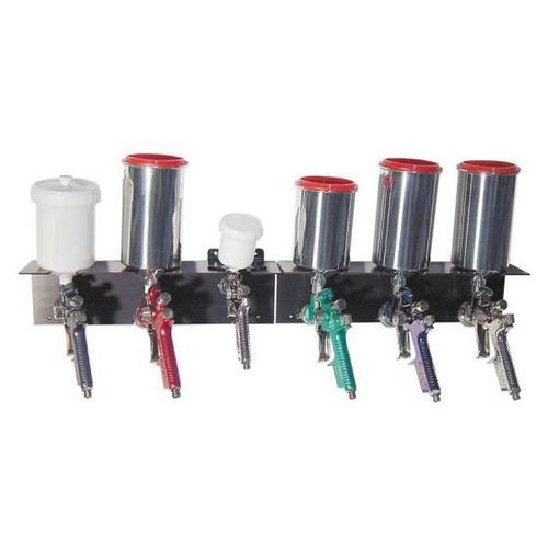SATA 9898-6 Wall Mounted 3-Gun Holder, Use With: Gravity Feed Spray ...