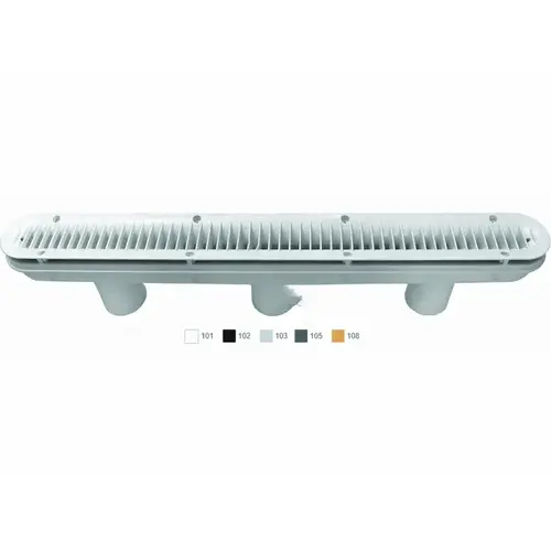 AQUASTAR POOL PRODUCTS INC 32CDLT108 32" Tan Channel Drain With 3-port ...