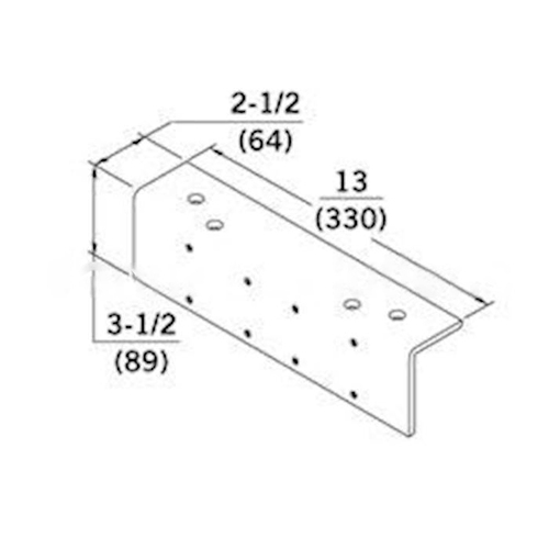 DORMA AB89-689 8900 Series Angle Bracket, Aluminum Painted Buy Now
