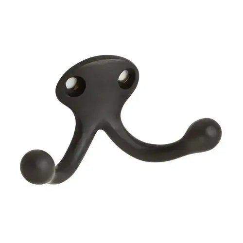 Ives Commercial 582ABLK Aluminum Double Wardrobe Hook Black Finish Buy Now