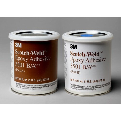 3M 62350154308 3501 White Two-Part Epoxy Adhesive - Base & Accelerator ...