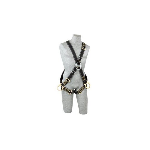 DBI-SALA 1104776 Black XL Cross-Over Body Harness - Kevlar/Nomex Webbing