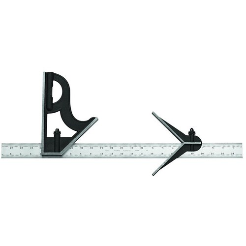 Starrett 8HC Cast Iron Large Combination Square - 24" Length