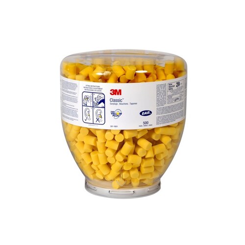3M 391-1001 Classic Yellow Medium Polyurethane Foam Disposable Uncorded ...