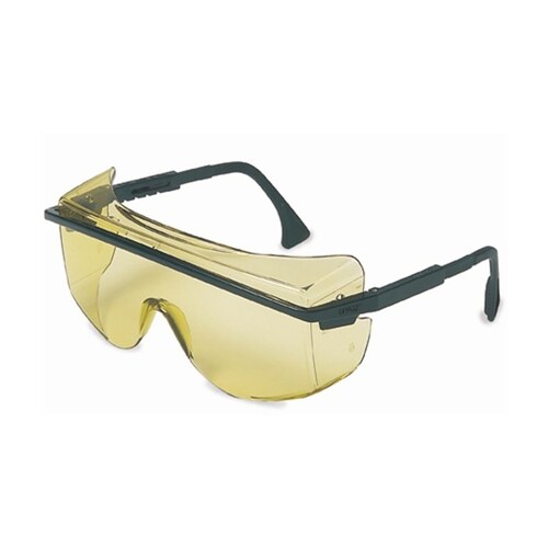 Uvex S2505 3001 Polycarbonate Over The Glass Otg Safety Glasses Amber Lens Black Frame