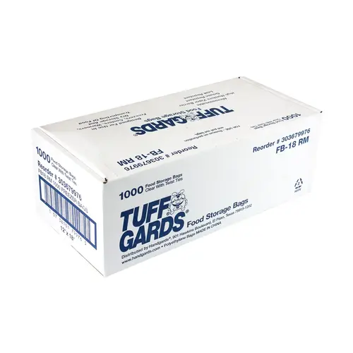 TUFFGARDS 303679976 BAG HIGH DENSITY ROLL PACK 12X18 FREEZER STORAGE ...