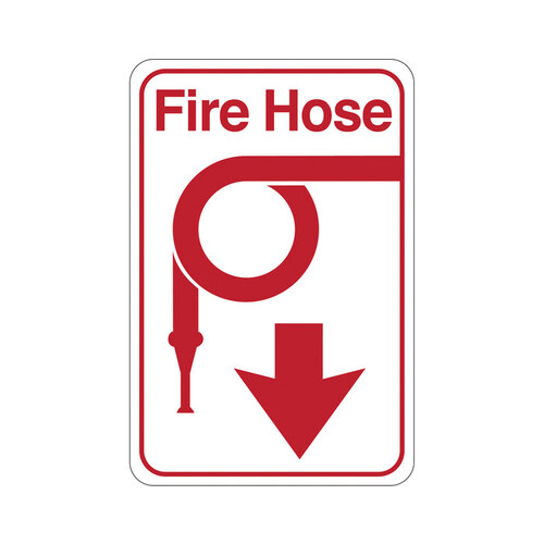 Shipping Supply SN402 Plastic Red/White Fire Safety Sign x 1/8" Thickness