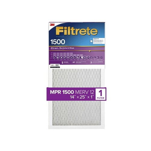 3M 2004-4 High Performance 14" x 25" x 1" MERV 12, 1500 MPR Air Filter