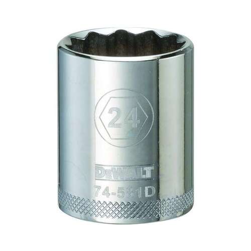DEWALT DWMT74581OSP 24 mm Socket - 1/2" 12 Point Drive - Vanadium Steel