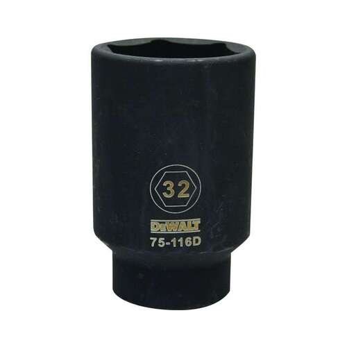 DEWALT DWMT75116OSP 32 mm Deep Impact Socket - 1/2" 6 Point Drive