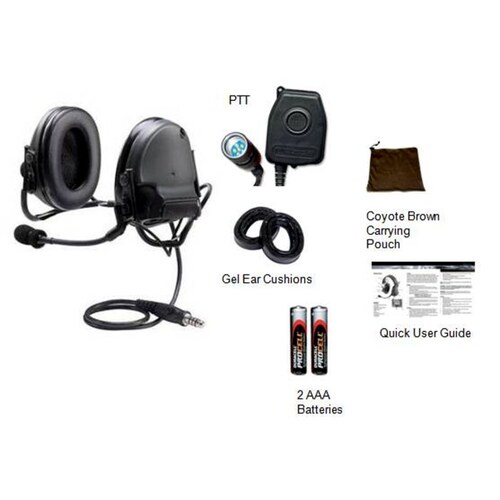 3M 88060-B Comtac III Green Two-Way Radio Headset - Battery Powered Buy Now