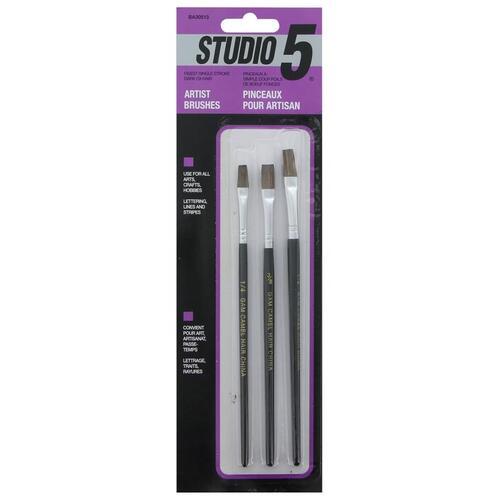 GAM BA30513 Artist Paint Brush Set Studio 5 Assorted