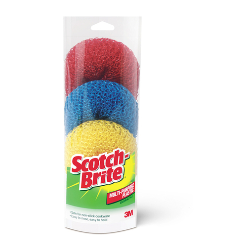 3M 215-FW Scrubbing Pads Scotch-Brite Medium Duty For All Purpose Assorted