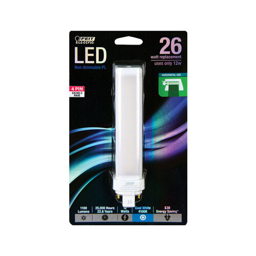 Feit Electric BPPLD26E841LED LED Bulb, Specialty, 26 W Equivalent ...
