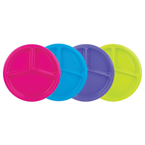 B&R Plastics PP48 Divided Plate Assorted Polyethylene Divided Assorted