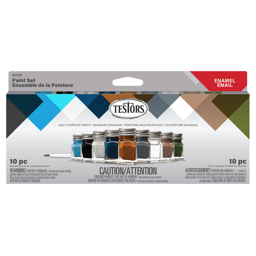 Testors 281230 Paint Set Military Assorted Solvent-Based Exterior and ...