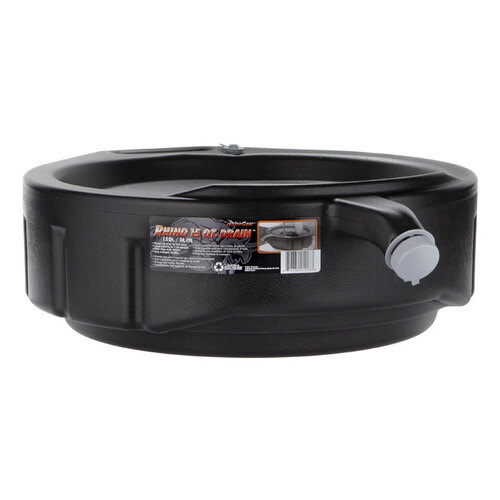 FloTool 11838 Oil Drain and Recovery Pan Plastic 15 qt Round Black