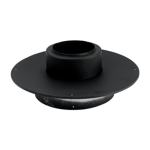 SELKIRK 4866448 Stove Pipe Ceiling Plate 8" Stainless Steel Black