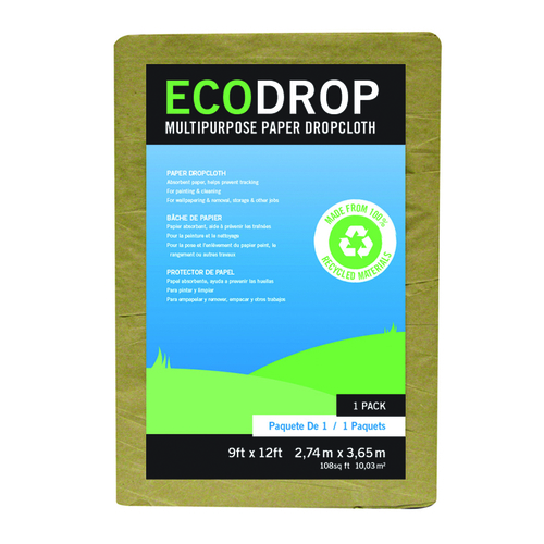 EcoDrop 2101 Drop Cloth 9 W X 12 ft. L Paper Brown
