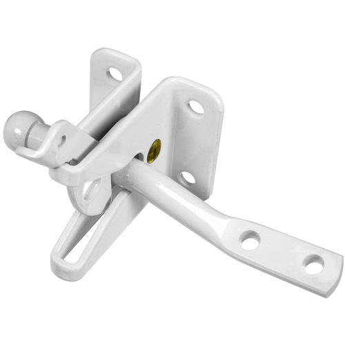 National Hardware N262-105 Gate Latch White Steel Automatic White