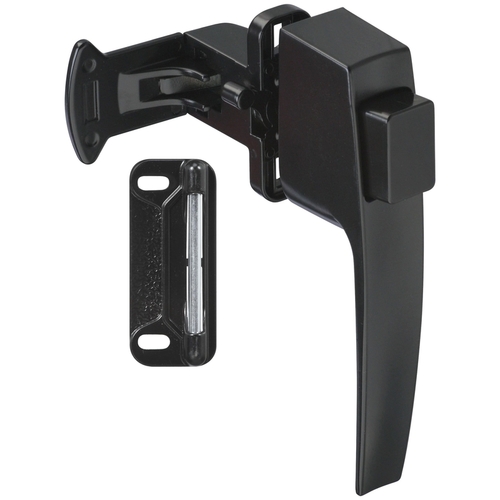 National Hardware N178-392 Push Button Latch Black Zinc Black