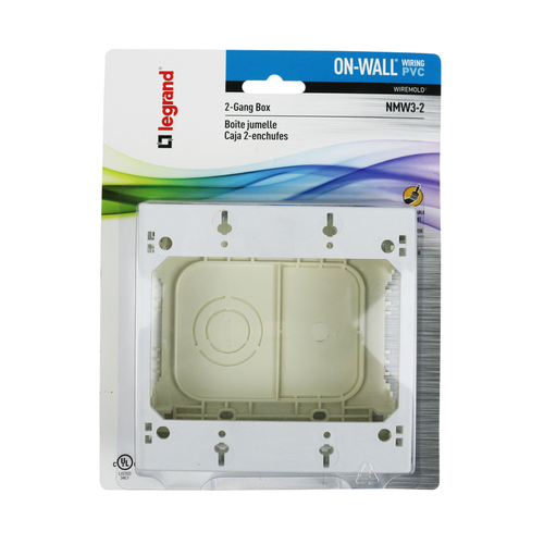 Legrand NMW32 Outlet Box Plastic 2 gang White White