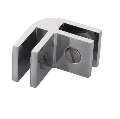 CRL E214A Chrome Two-Way Aluminum 90 Degree Glass Connector